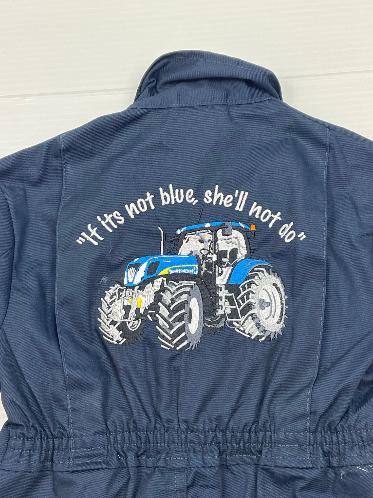 New Holland Boiler Suit Kids – Threadmark Embroidery Newry